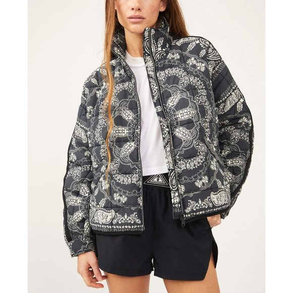 Free People | Jackets & Coats | Nwt Fp Movement Printed Pippa Packable ...